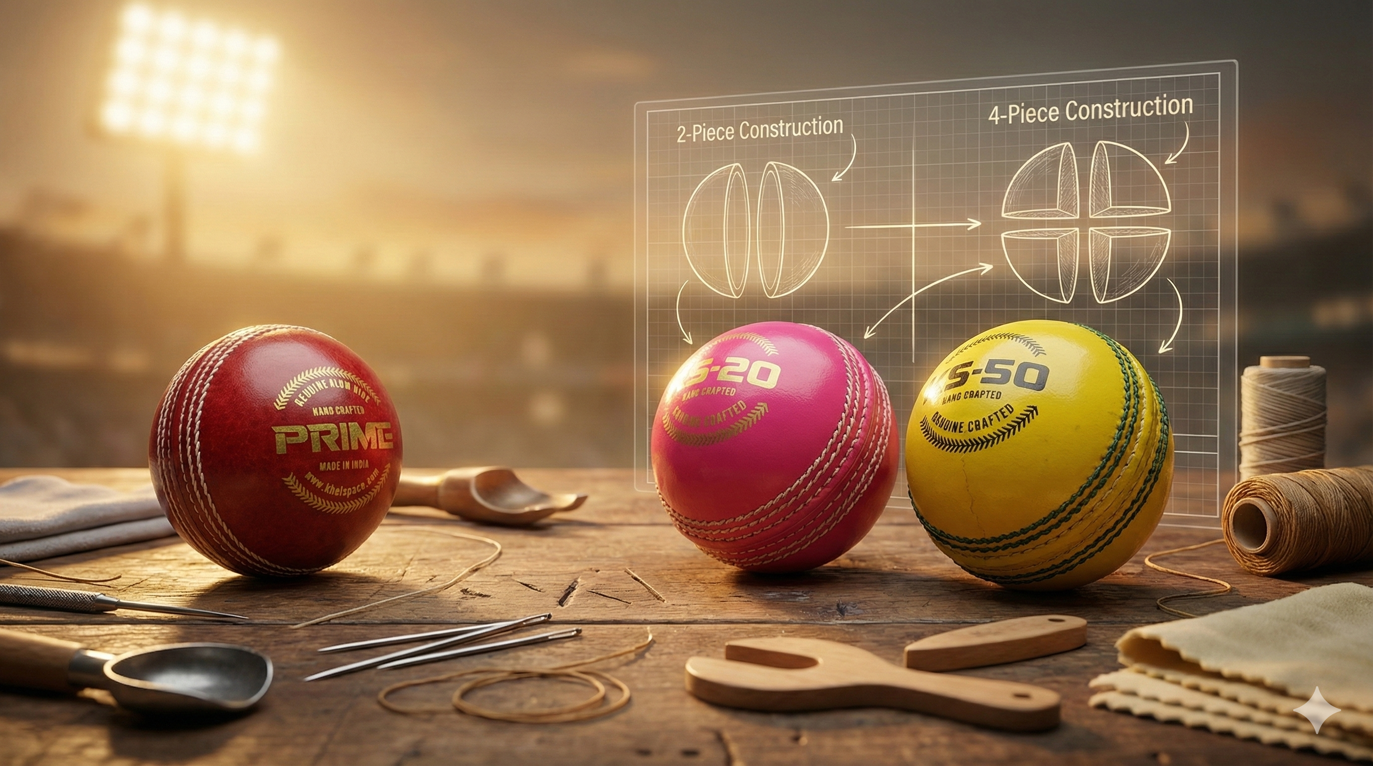 2-Piece vs 4-Piece Cricket Balls: Construction, Performance & Choosing ...